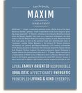 Maxim Personalized Name Meaning Art Prints – Name Stories