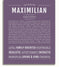 Maximilian Personalized Name Meaning Art Prints – Name Stories