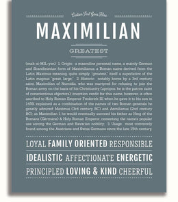 Maximilian | Name Art Print – Name Stories
