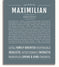 Maximilian Personalized Name Meaning Art Prints – Name Stories