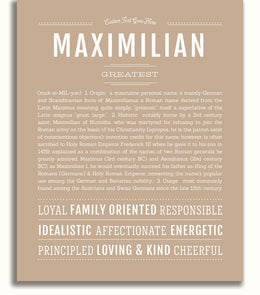 Maximilian | Name Art Print – Name Stories