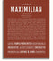 Maximilian Personalized Name Meaning Art Prints – Name Stories