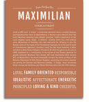 Maximilian Personalized Name Meaning Art Prints – Name Stories