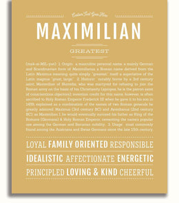 Maximilian | Name Art Print – Name Stories