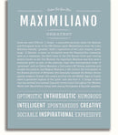 Maximiliano Personalized Name Meaning Art Prints – Name Stories