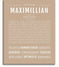 Maximillian Personalized Name Meaning Art Prints – Name Stories