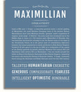 Maximillian Personalized Name Meaning Art Prints – Name Stories