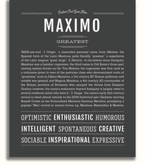 Maximo | Name Art Print – Name Stories