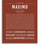 Maximo | Name Art Print – Name Stories