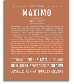 Maximo | Name Art Print – Name Stories