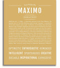Maximo | Name Art Print – Name Stories