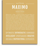 Maximo | Name Art Print – Name Stories