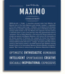 Maximo | Name Art Print – Name Stories