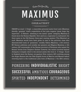 Maximus | Name Art Print – Name Stories