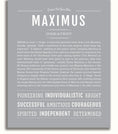 Maximus | Name Art Print – Name Stories