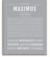 Maximus | Name Art Print – Name Stories