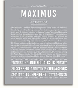 Maximus | Name Art Print – Name Stories