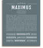 Maximus Personalized Name Meaning Art Prints – Name Stories