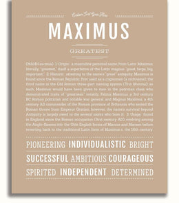 Maximus | Name Art Print – Name Stories