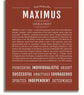 Maximus Personalized Name Meaning Art Prints – Name Stories