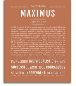 Maximus | Name Art Print – Name Stories