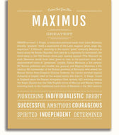 Maximus | Name Art Print – Name Stories