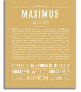Maximus | Name Art Print – Name Stories
