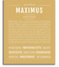 Maximus Personalized Name Meaning Art Prints – Name Stories