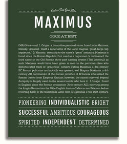 Maximus | Name Art Print – Name Stories