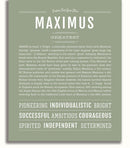Maximus | Name Art Print – Name Stories