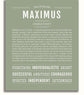 Maximus Personalized Name Meaning Art Prints – Name Stories
