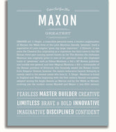 Maxon | Name Art Print – Name Stories