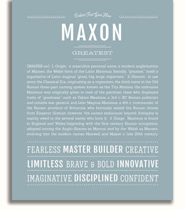 Maxon | Name Art Print – Name Stories
