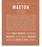 Maxton | Name Art Print – Name Stories