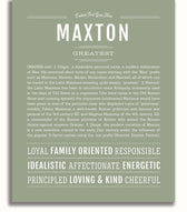 Maxton | Name Art Print – Name Stories