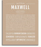 Maxwell Personalized Name Meaning Art Prints – Name Stories