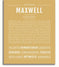 Maxwell Personalized Name Meaning Art Prints – Name Stories