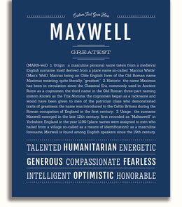 Maxwell | Name Art Print – Name Stories