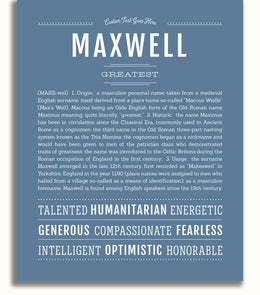 Maxwell | Name Art Print – Name Stories