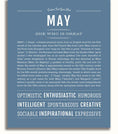 May | Name Art Print – Name Stories