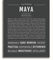 Maya | Name Art Print – Name Stories