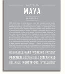 Maya | Name Art Print – Name Stories