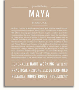 Maya | Name Art Print – Name Stories