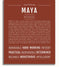 Maya | Name Art Print – Name Stories