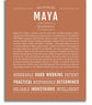 Maya | Name Art Print – Name Stories
