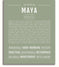 Maya | Name Art Print – Name Stories