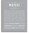 Maycee Personalized Name Meaning Art Prints – Name Stories