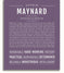 Maynard Personalized Name Meaning Art Prints – Name Stories