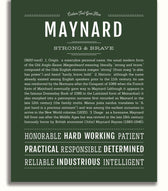 Maynard Personalized Name Meaning Art Prints – Name Stories