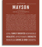 Mayson Personalized Name Meaning Art Prints – Name Stories